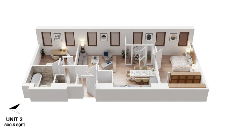 Real Estate 3D Isometric Floor Plan Design Services